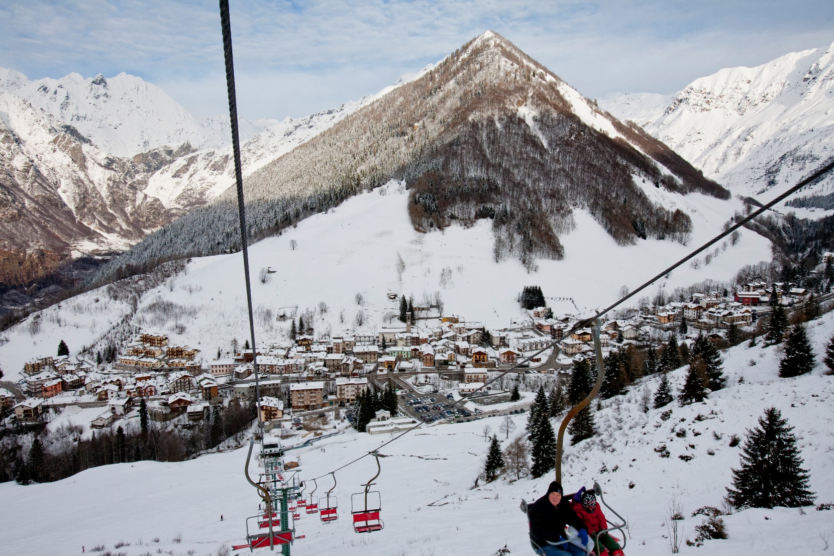 Sciare a Valbondione località Lizzola in alta ValSeriana