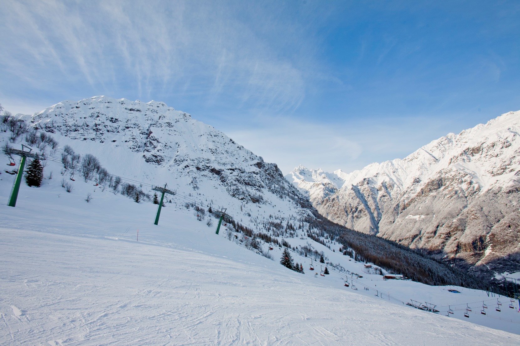 Sciare a Valbondione località Lizzola in alta ValSeriana
