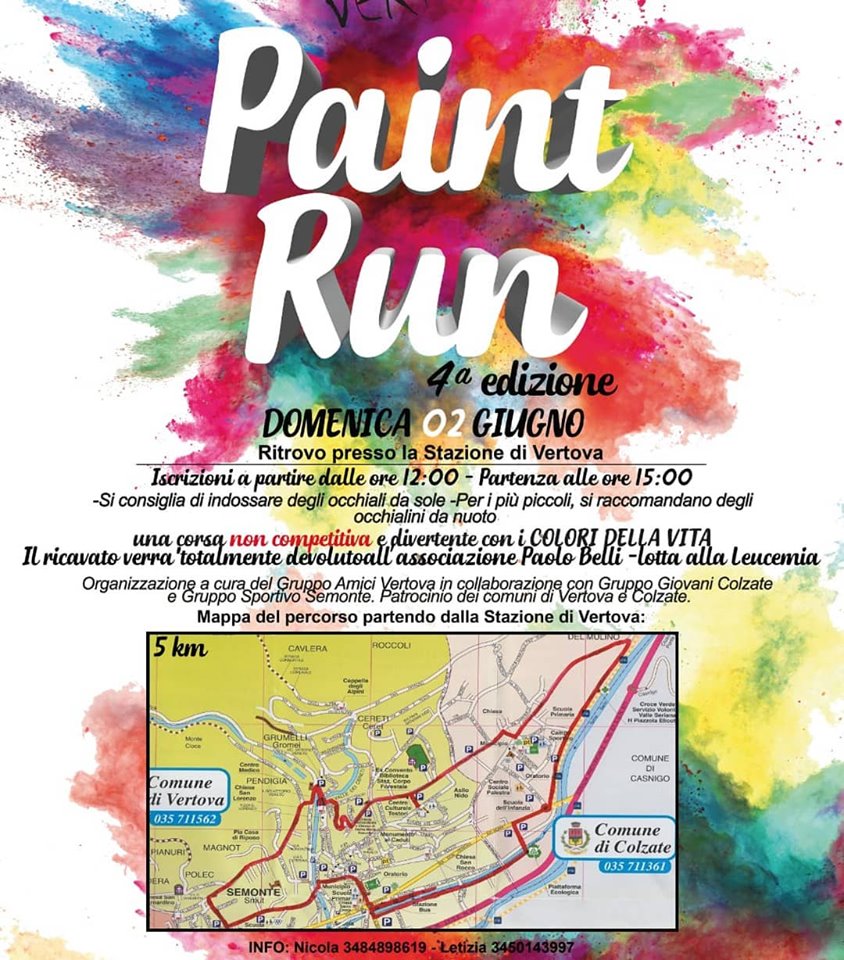 Paint Run - Sito ufficiale Valseriana e Val di Scalve